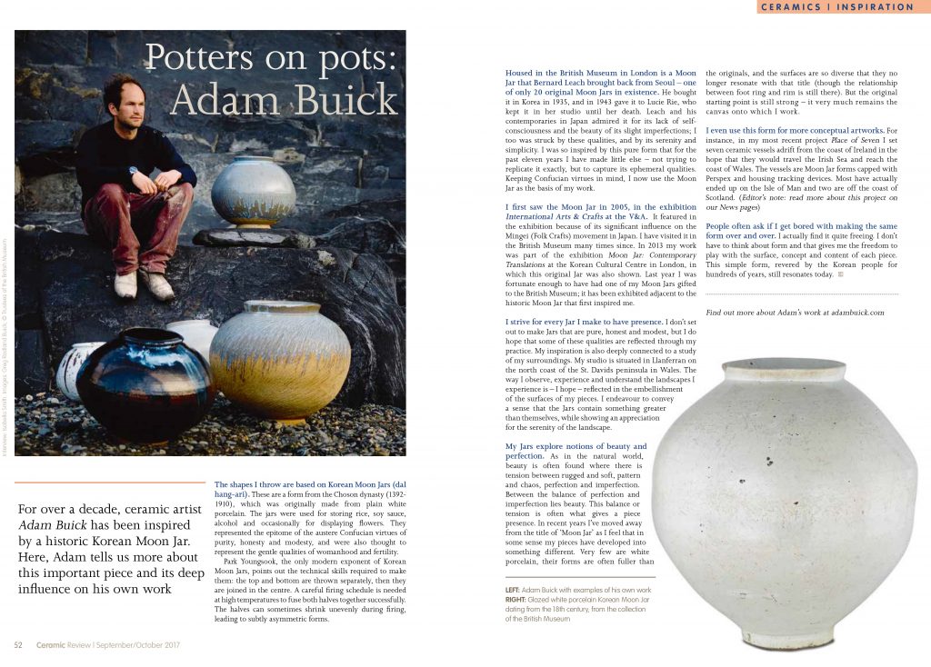 Ceramic Review - Potters on Pots - Adam Buick